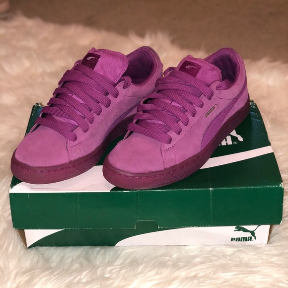 Puma | Shoes | Junior Size 6 Purpleviolet Suede Pumas | Poshmark